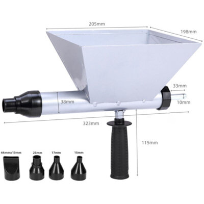 Portable Electric Mortar Grout Gun with 4 Nozzles for Cement Caulking ...