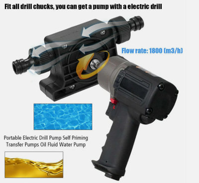 Portable Electric Powered Drill Pump Oil Fluid Water Transfer Pumps ...