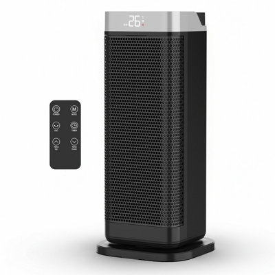 Portable Electric Space Heater 17" - Remote Control - LED Display 1 ...