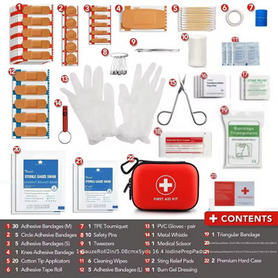 Portable Emergency First Aid Kit Medical Bag for Home, Travel and ...