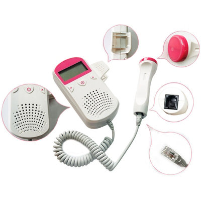 Portable Fetal Doppler For Pregnancy Baby Heart Rate Detector , Type 2 ...