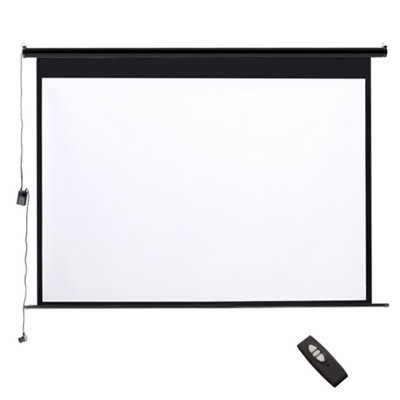 Portable Foldable Motorized Electric Projector Screen with Remote for ...