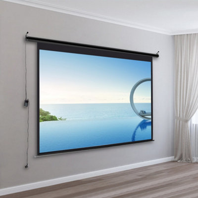 Portable Foldable Motorized Electric Projector Screen with Remote for ...