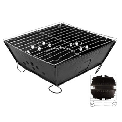 Portable Folding BBQ & Hickory Wood Chips Barbecue Grill Foldable Tabletop