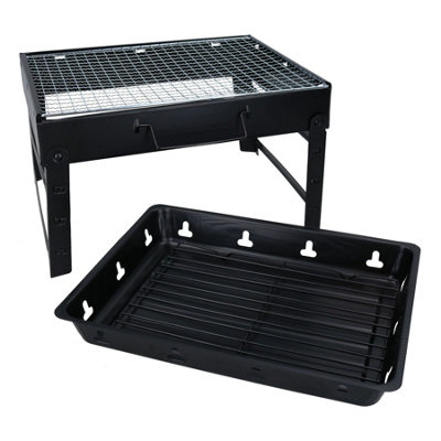 Portable Folding Charcoal BBQ Barbecue Grill For Picnics Camping Beach ...