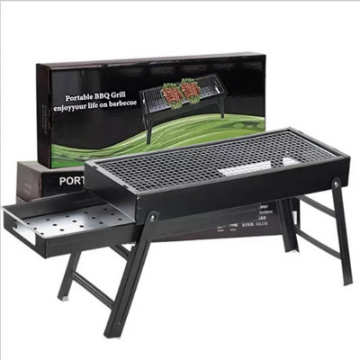 Portable Folding Charcoal BBQ Grill Compact Barbecue for Patio Camping Hiking and Picnics ...