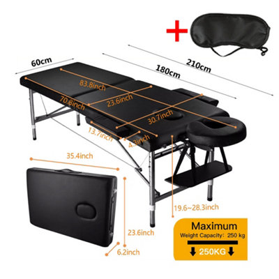 Portable Folding Massage Table Beauty Salon Tattoo Therapy Couch Bed ...