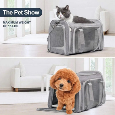 Portable Folding Pet Carrier Bag for Small to Medium Dogs & Cats - Soft ...