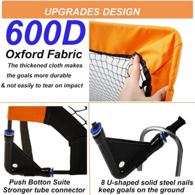 Portable Football Goal Soccer Net 125x85cm / 4ft, Set of 2 - Garden ...