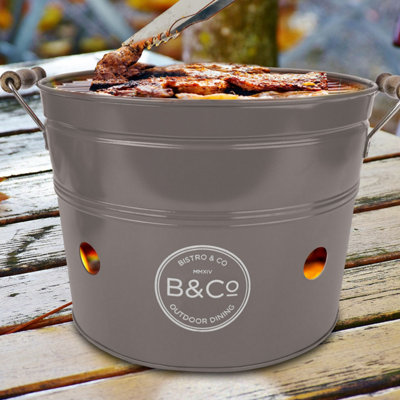 Portable Grey Bucket BBQ - Karridale
