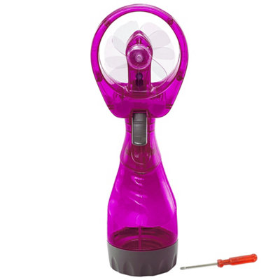 Portable Hand Held Spray Fan Mist Water Battery Air Bottle Cooling ...