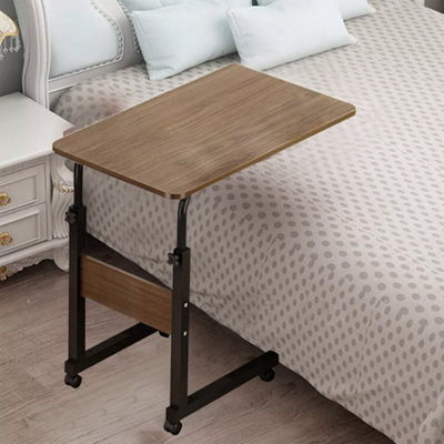 Portable Height Adjustable Over Bed & Sofa Laptop Table with Wheels