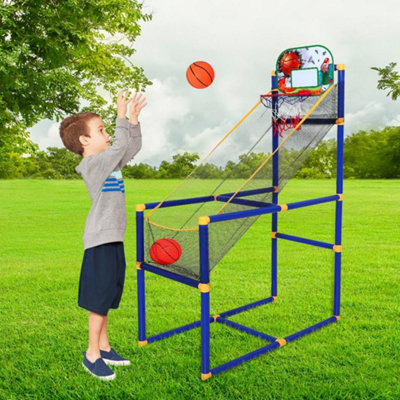 Portable Indoor/Outdoor Basketball Stand, Hoop, Net & Backboard Set ...