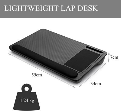 Portable Laptop Lap Desk Tray Cushion Lightweight Stand Mouse Pad Wrist ...