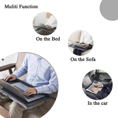 Portable Laptop Lap Desk Tray Cushion Lightweight Stand Mouse Pad Wrist ...