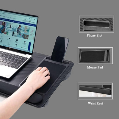 Portable Laptop Lap Desk Tray Cushion Lightweight Stand Mouse Pad Wrist ...
