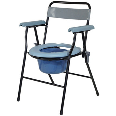 Portable Lightweight Folding Commode Chair with 7L Pail - 130kg Capacity