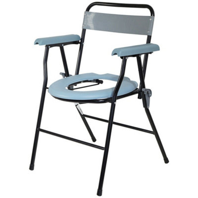 Portable Lightweight Folding Commode Chair with 7L Pail - 130kg Capacity