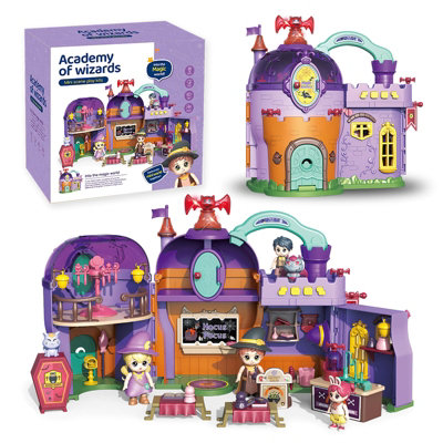 Portable Magical Wizard World Building Castle Doll House Playsets with ...