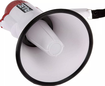 PORTABLE MEGAPHONE SPEAKER WITH SIREN - VERY LOUD 10W LOUDHAILER PISTOL ...