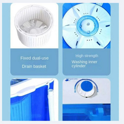 Portable Mini Tabletop Washing Machine with Spin - 4.5kg Capacity - UK ...