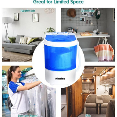 Portable Mini Tabletop Washing Machine with Spin - 4.5kg Capacity - UK ...