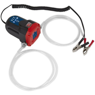 PORTABLE OIL TRANSFER PUMP WITH SUCTION AND DISCHARGE HOSES