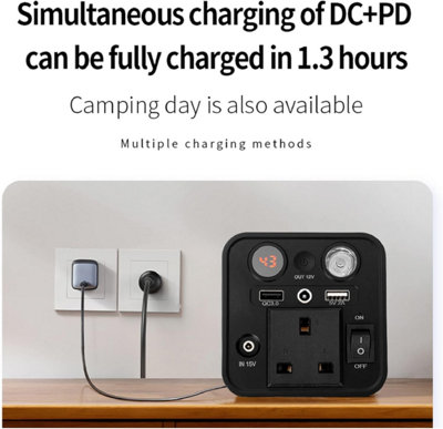 Portable Power Station 166Wh/45000mAh Lithium Battery Solar Electronic ...