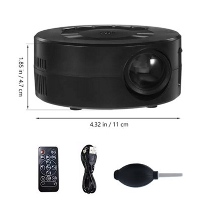 Portable Projector 1080P HD Mini Home Cinema Movie Theater Projector ...