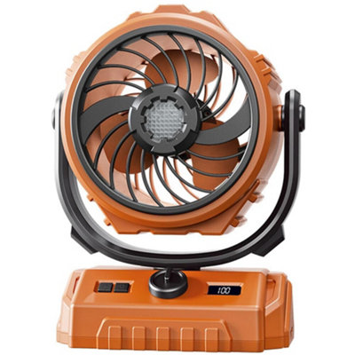 PORTABLE RECHARGEABLE CAMPING AND DESK FAN WITH LED LIGHT + POWER BANK ...