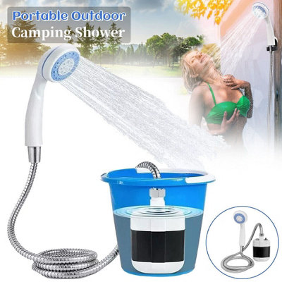 Portable Rechargeable Electric Camping Shower Kit, USB Charged Outdoor ...