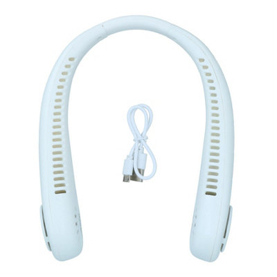 Portable Rechargeable Neck Fan Cooler Bladeless USB Charger Neckband 3 ...