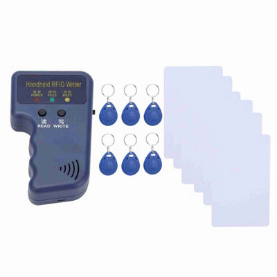 Portable RFID ID Card Copier with 6 Writable Tags and 6 Duplicated Cards