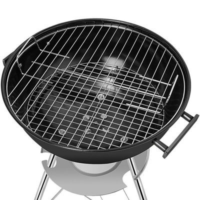 Portable Round Kettle Charcoal Grill BBQ Outdoor Heat Control Party BBQ ...