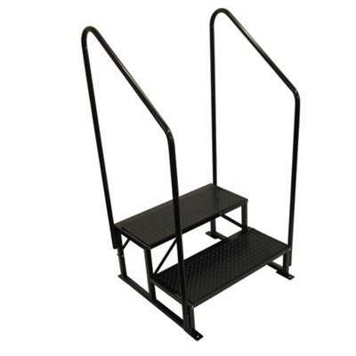 Portable Staging Stairs Portacabin Steps 2 Step (Non Slip Bolt Down ...