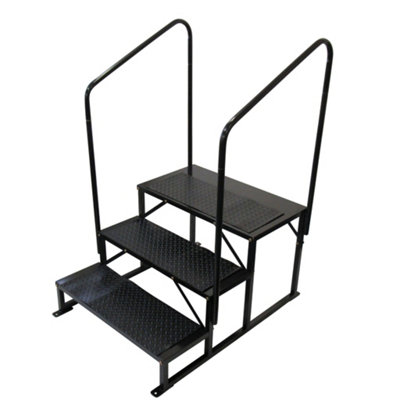 Portable Staging Stairs Portacabin Steps 3 Step (Non Slip Bolt Down ...