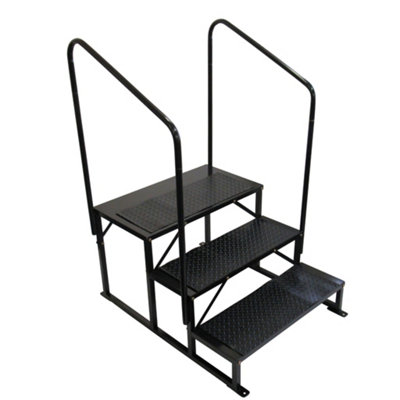 Portable Staging Stairs Portacabin Steps 3 Step (Non Slip Bolt Down ...