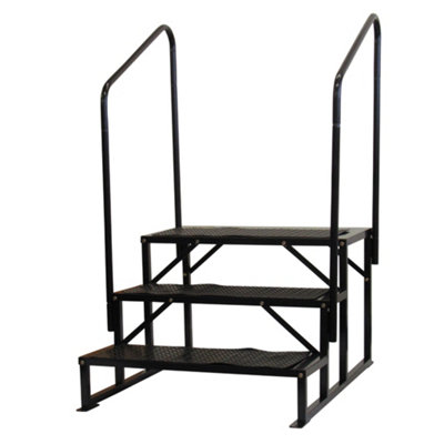 Portable Staging Stairs Portacabin Steps 3 Step (Non Slip Bolt Down ...