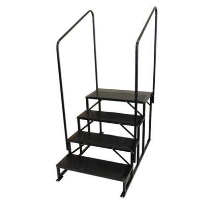 Portable Staging Stairs Portacabin Steps 4 Step (Non Slip Bolt Down ...