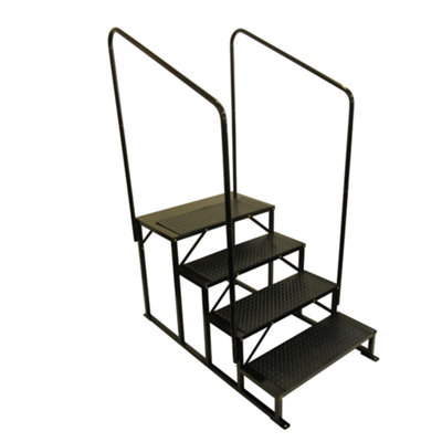 Portable Staging Stairs Portacabin Steps 4 Step (Non Slip Bolt Down ...