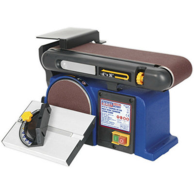Portable Table Mounted Disc / Belt Sander - 370W 230V - 915 x 100mm ...