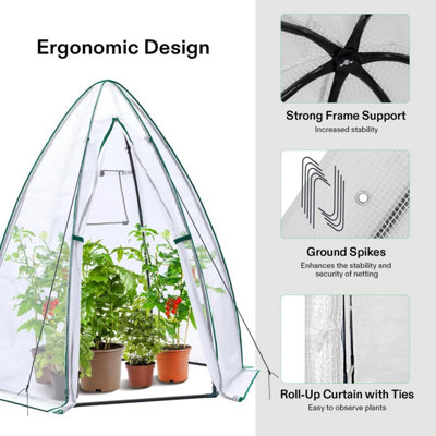 Portable Tent Style Greenhouse - Weatherproof Plant Protector with PE ...