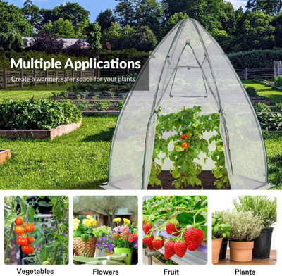 Portable Tent Style Greenhouse - Weatherproof Plant Protector with PE ...