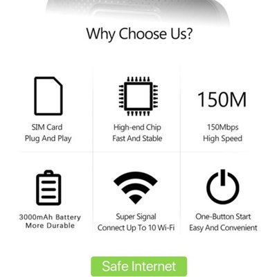 Portable Unlocked 4G LTE Mobile WiFi Hotspot Router with LCD Screen ...