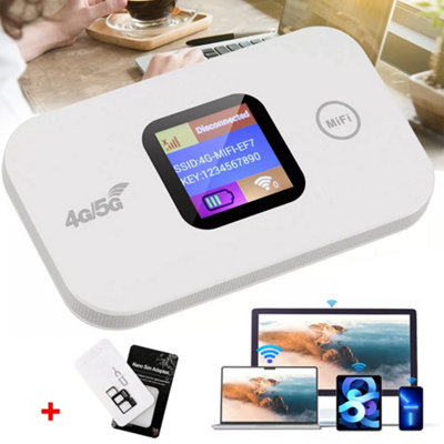 Portable Unlocked 4G LTE Wireless WiFi Router Mobile Broadband LCD MIFI ...