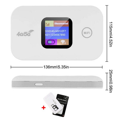 Portable Unlocked 4G LTE Wireless WiFi Router Mobile Broadband LCD MIFI Hotspot