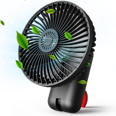 Portable USB Fan, 3 Wind Speeds, LED Light, 180 degrees Rotation, Mini ...