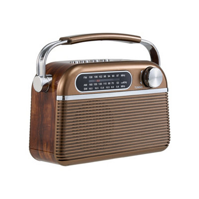 Portable Vintage Style FM/SW/AM 3-Band Radio USB/TF Card Music Player ...