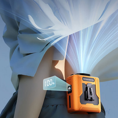 Portable waist-hanging rechargeable outdoor construction site cooling fan