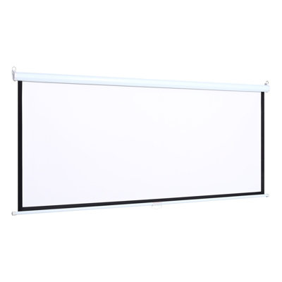 Buy Portable Wall and Ceiling Mount Projector Screen Manual Pull Down ...